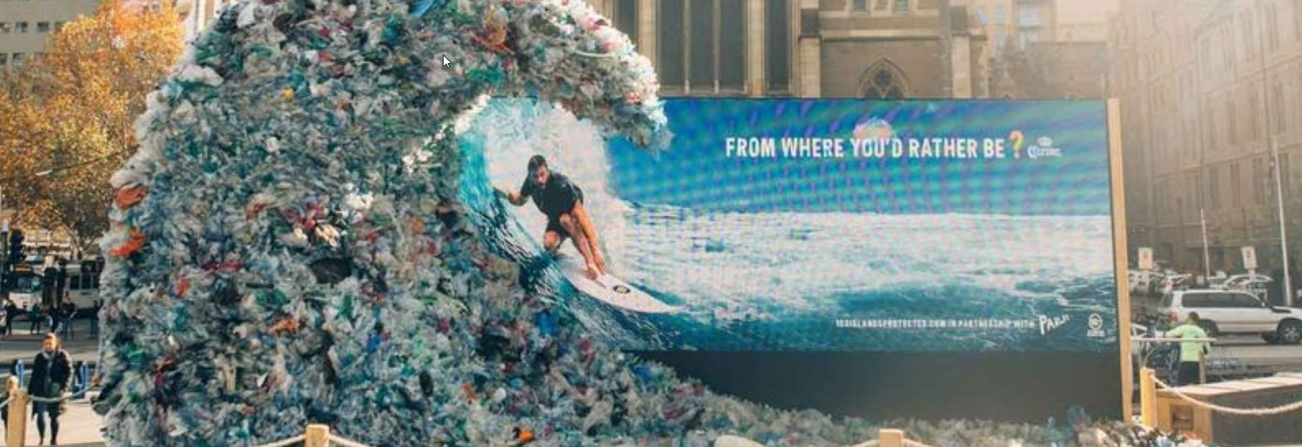Huge Plastic Trash Heap Incorporated into Billboard - OOH TODAY