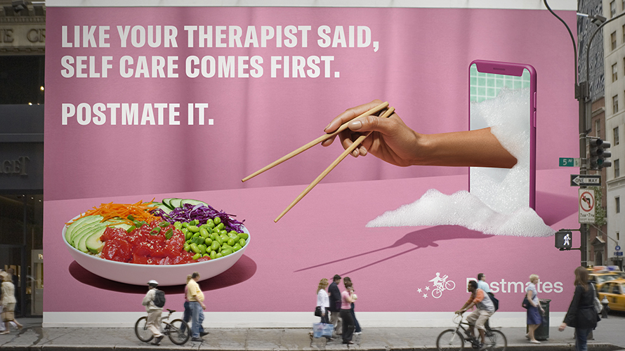 Billboards Satiate Desire, Then It Happens —Postmate it! - OOH TODAY